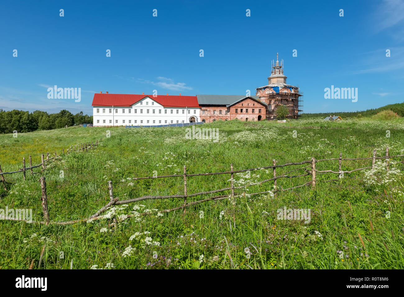 Holy Trinity Anzersky monastery of the Solovki monastery on an island ...