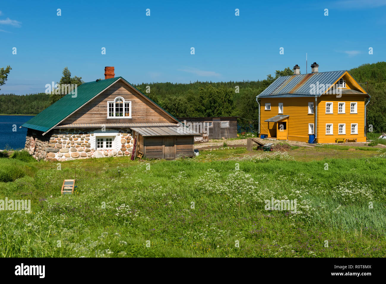 Residential building and boulder bath Holy Trinity Anzersky monastery ...
