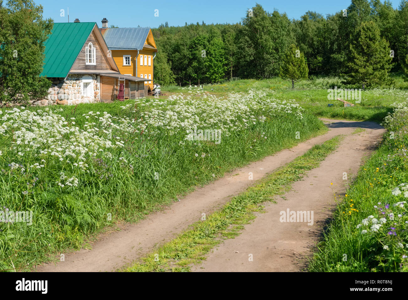 Residential building and boulder bath Holy Trinity Anzersky monastery ...