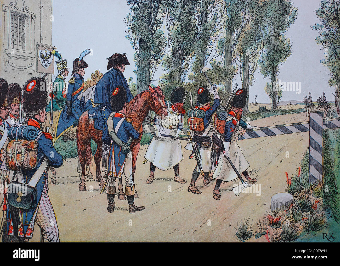 Digital improved reproduction, the troops of Napoleon I. in october ...