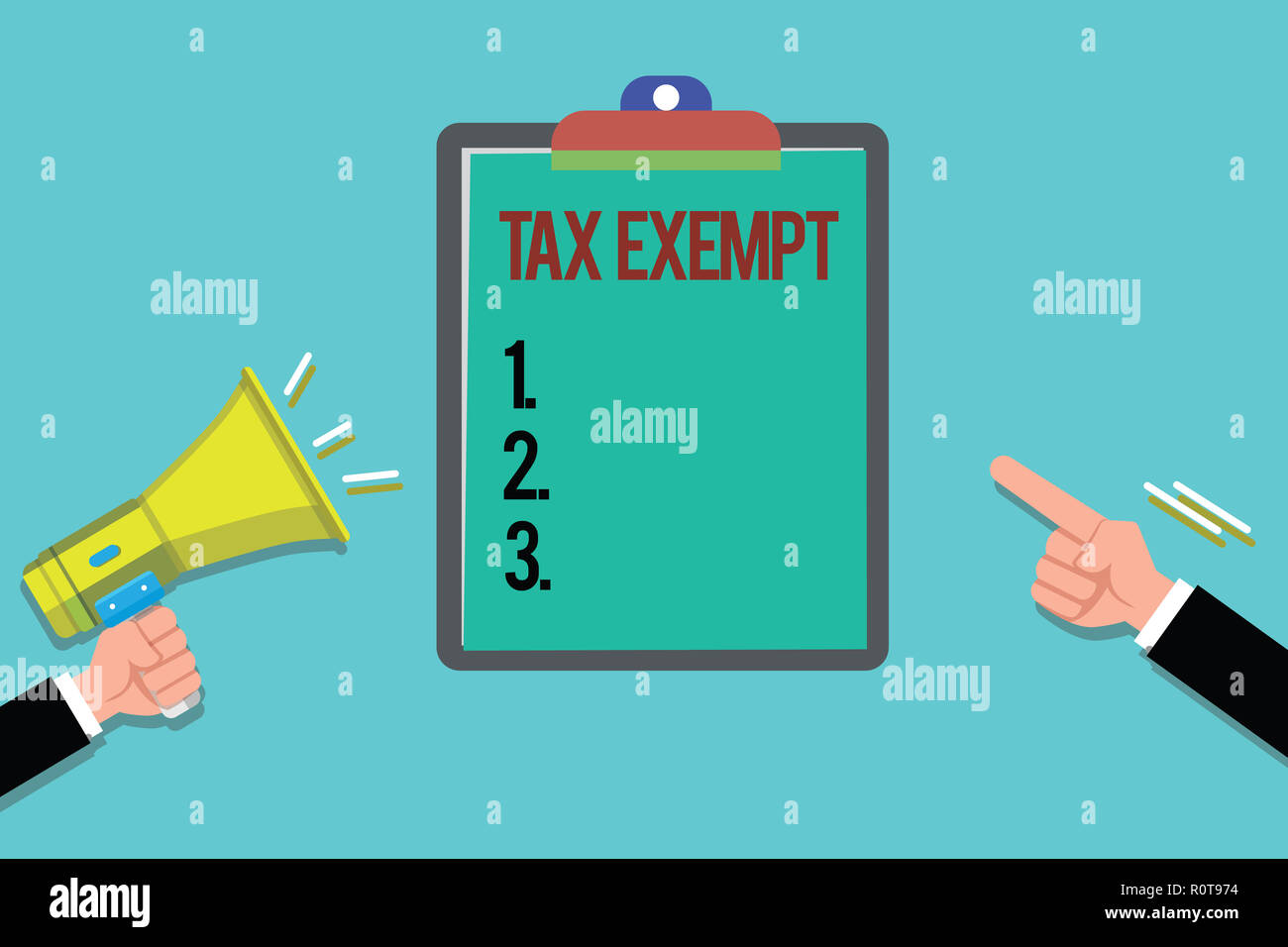 Word writing text Tax Exempt. Business concept for Income or ...