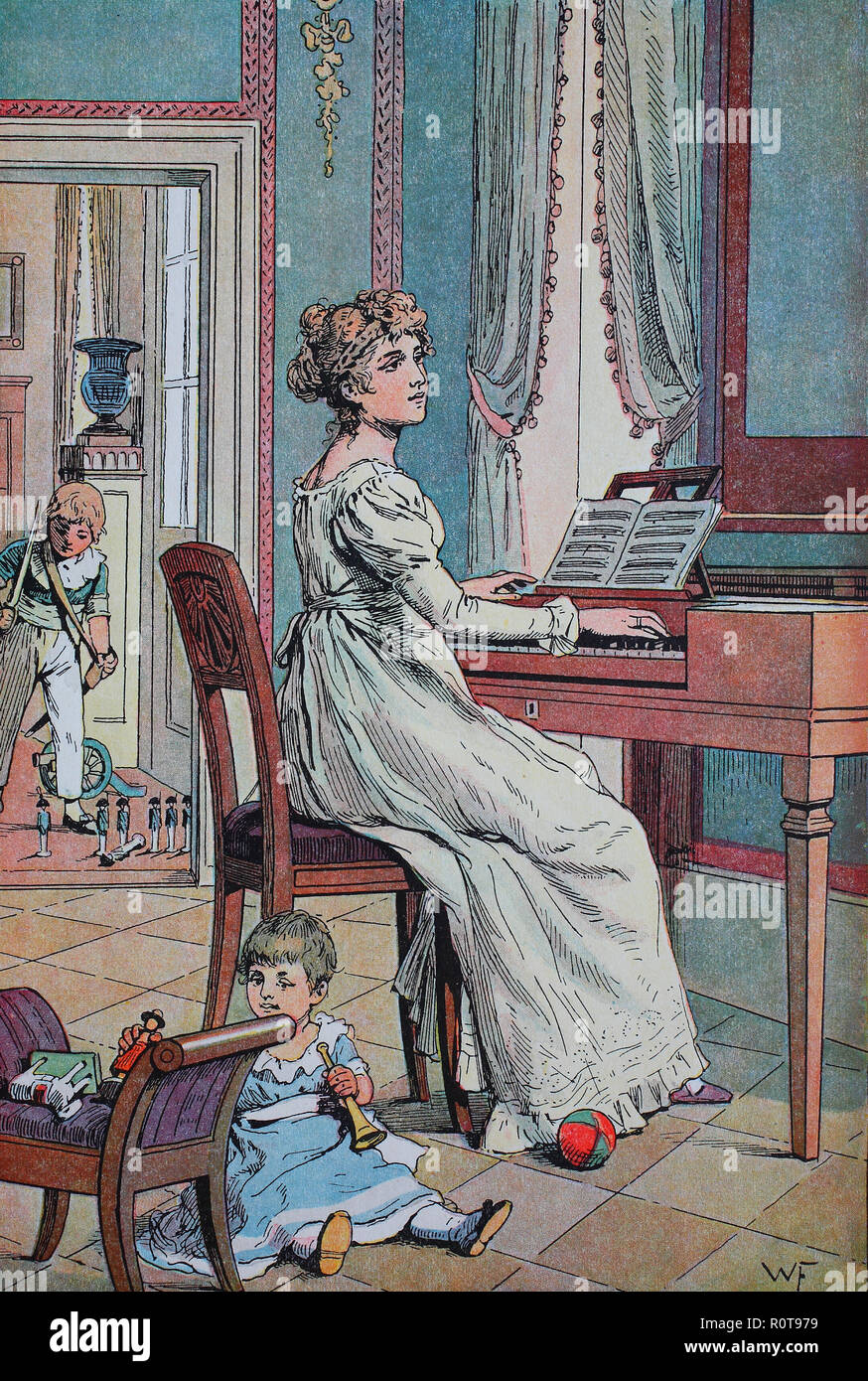 Queen louise at the piano hi-res stock photography and images - Alamy