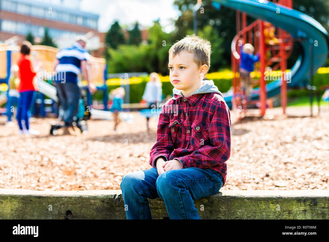 Autistic Children Playing Alone