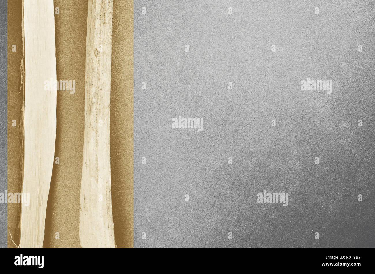 chopped wood sticks on a dark stone worktop - copy space Stock Photo ...