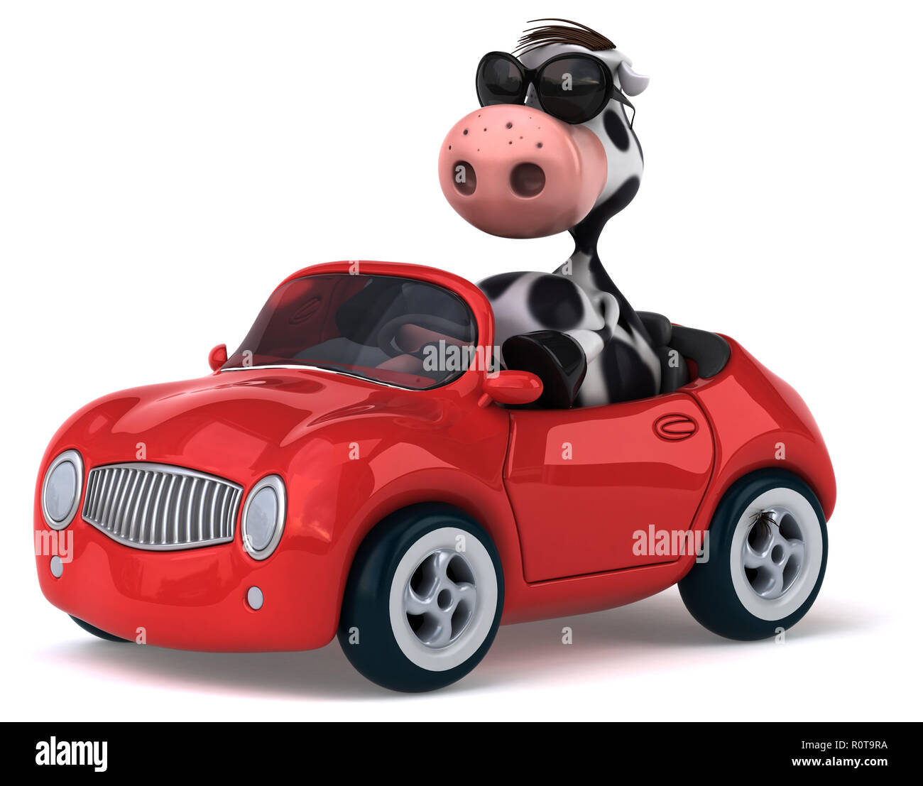 Cow driving car Cut Out Stock Images & Pictures - Alamy