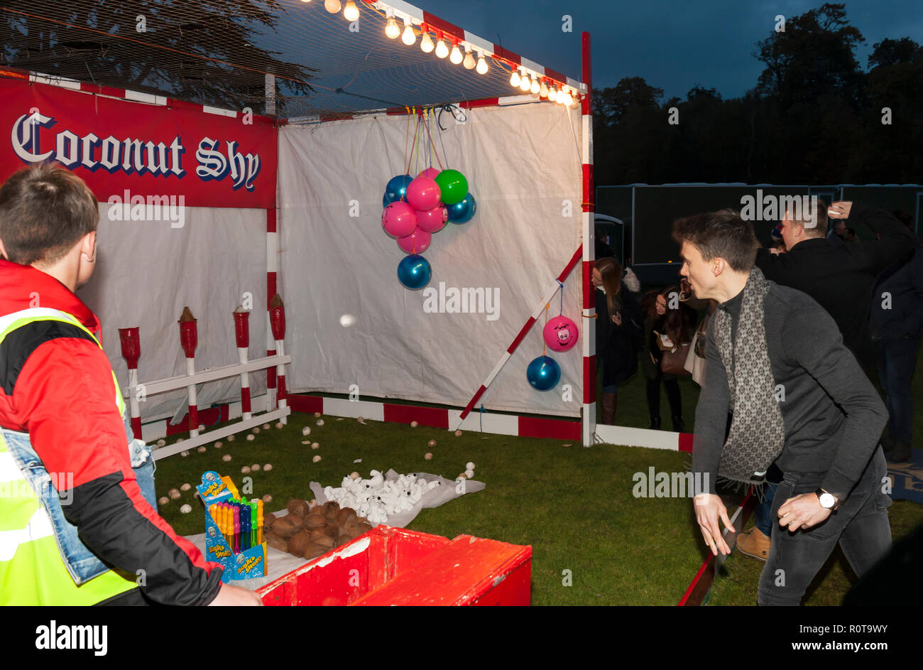 Fairground coconut shy hi-res stock photography and images - Alamy