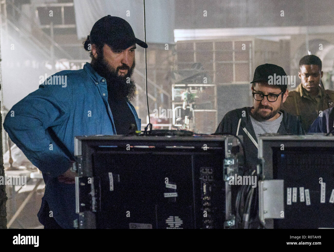 OVERLORD, from left: director Julius Avery, producer J.J. Abrams, on ...