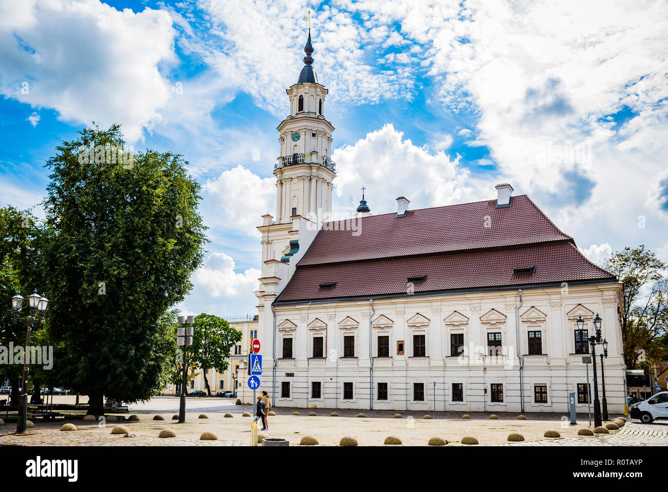The Town Hall of Kaunas, also called the white swan. Kaunas, Kaunas ...