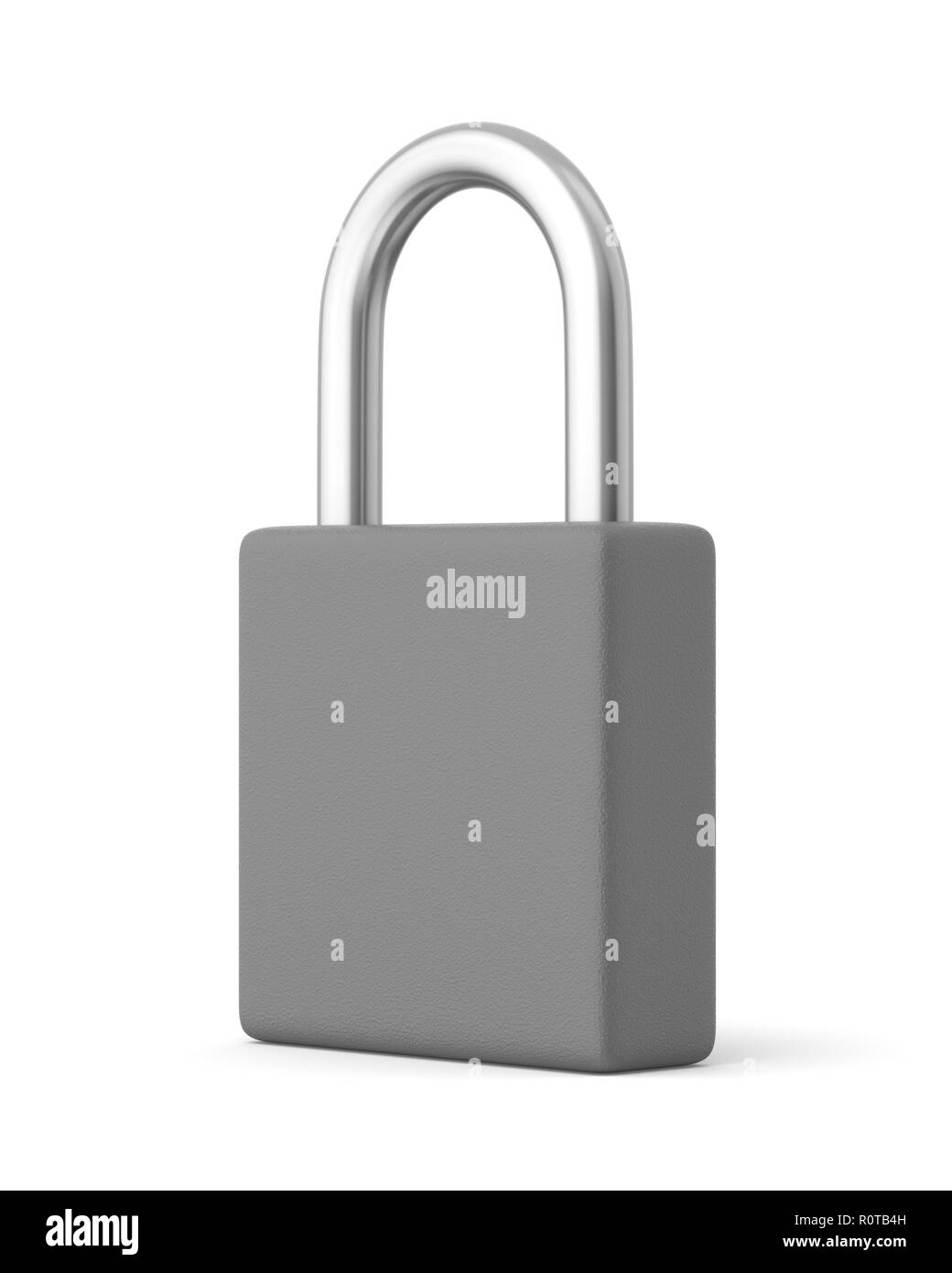 3d rendered grey metal padlock on a white background Stock Photo - Alamy