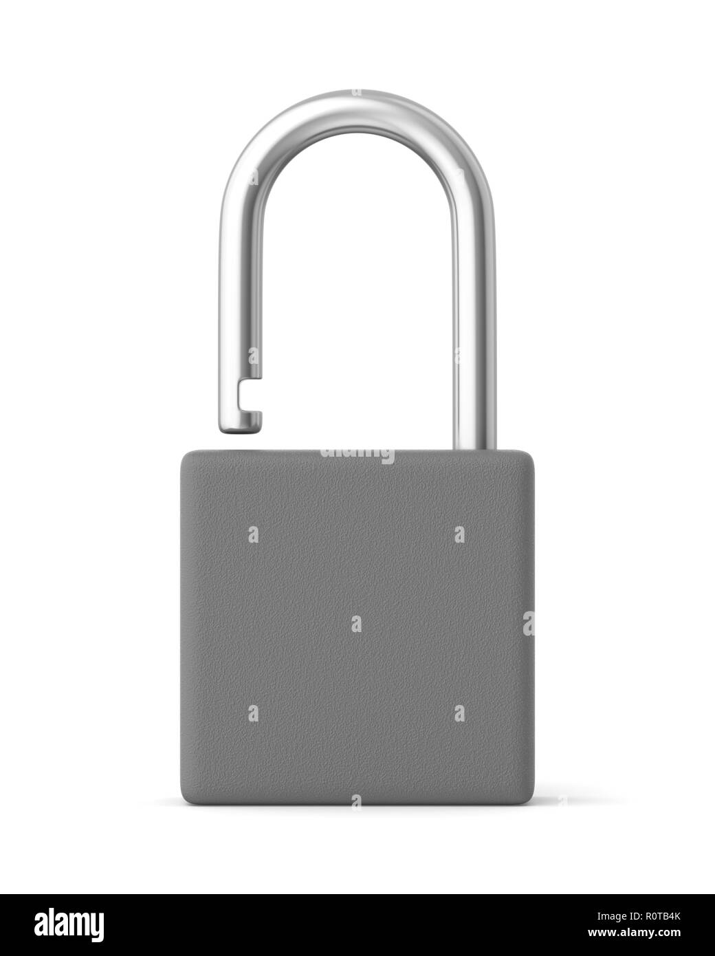3d rendered grey metal padlock on a white background Stock Photo - Alamy