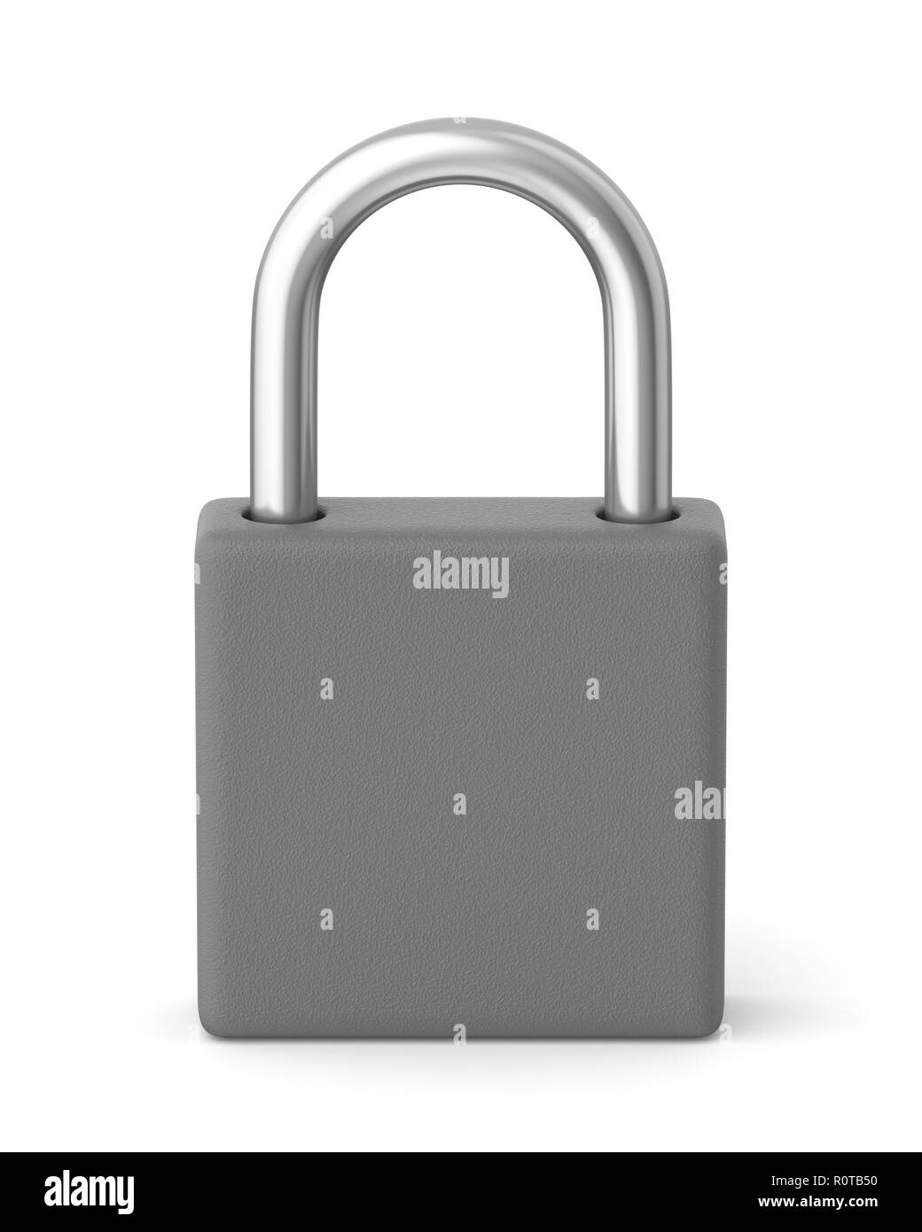 3d rendered grey metal padlock on a white background Stock Photo - Alamy