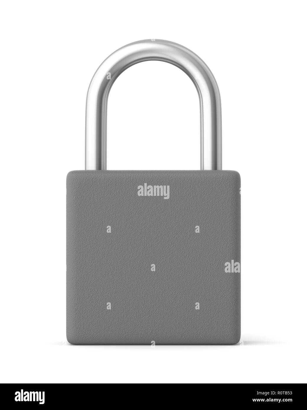 3d rendered grey metal padlock on a white background Stock Photo - Alamy