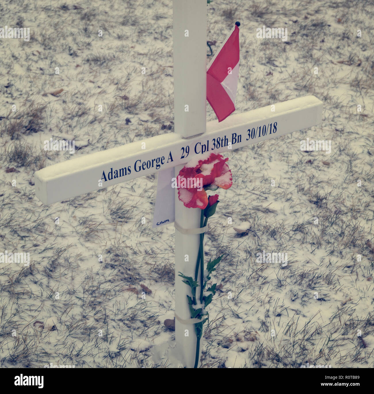 Field Of Crosses Calgary Alberta Canada Stock Photo - Alamy
