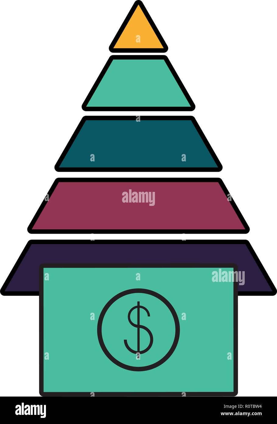 American dollar pyramid Stock Vector Images - Alamy