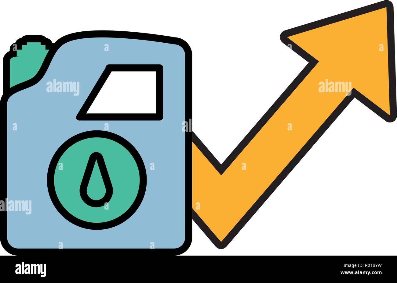 gallon of gasoline with arrows vector illustration design Stock Vector ...