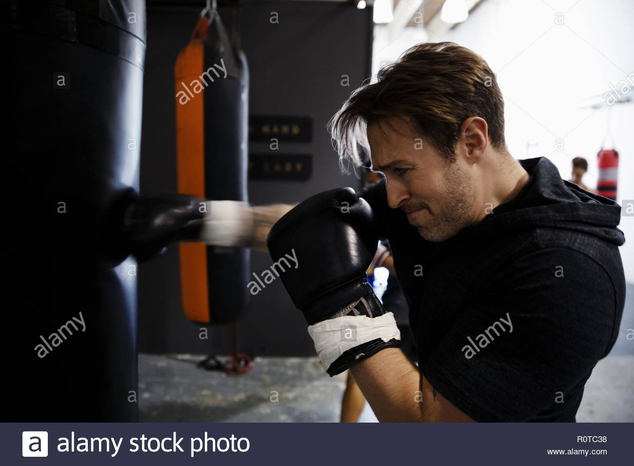Fit caucasian male boxing hi-res stock photography and images - Alamy