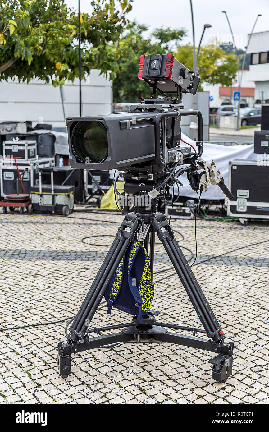 Professional Video Recording Camera set to a Television Live Show Stock ...