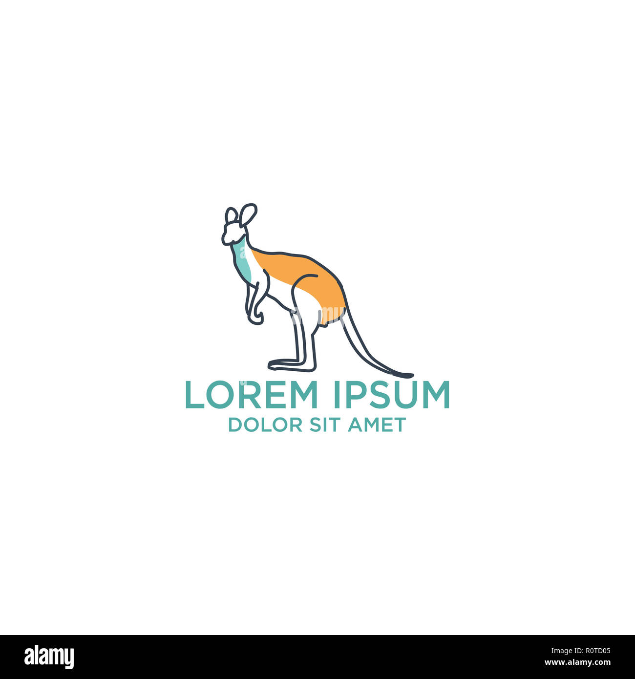 Australian kangaroo logo hi-res stock photography and images - Alamy