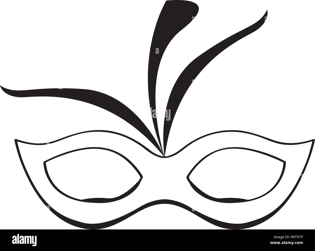 Outline of a mardi gras mask Stock Vector Image & Art - Alamy