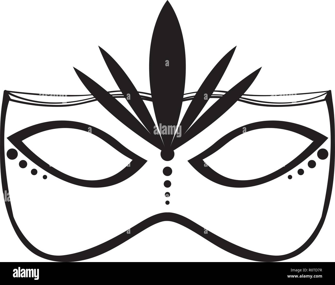 Outline of a mardi gras mask Stock Vector Image & Art - Alamy