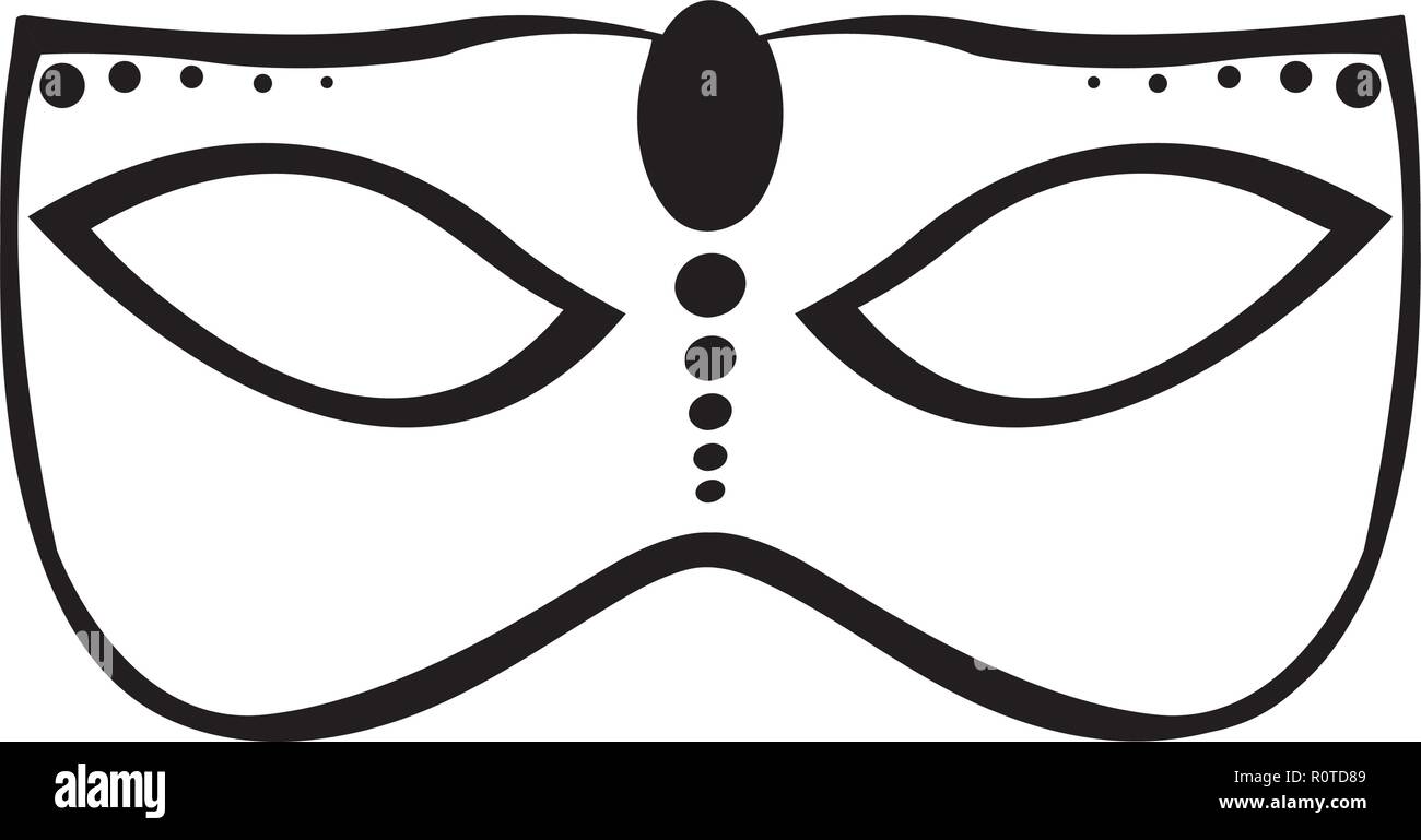 Outline of a mardi gras mask Stock Vector Image & Art - Alamy