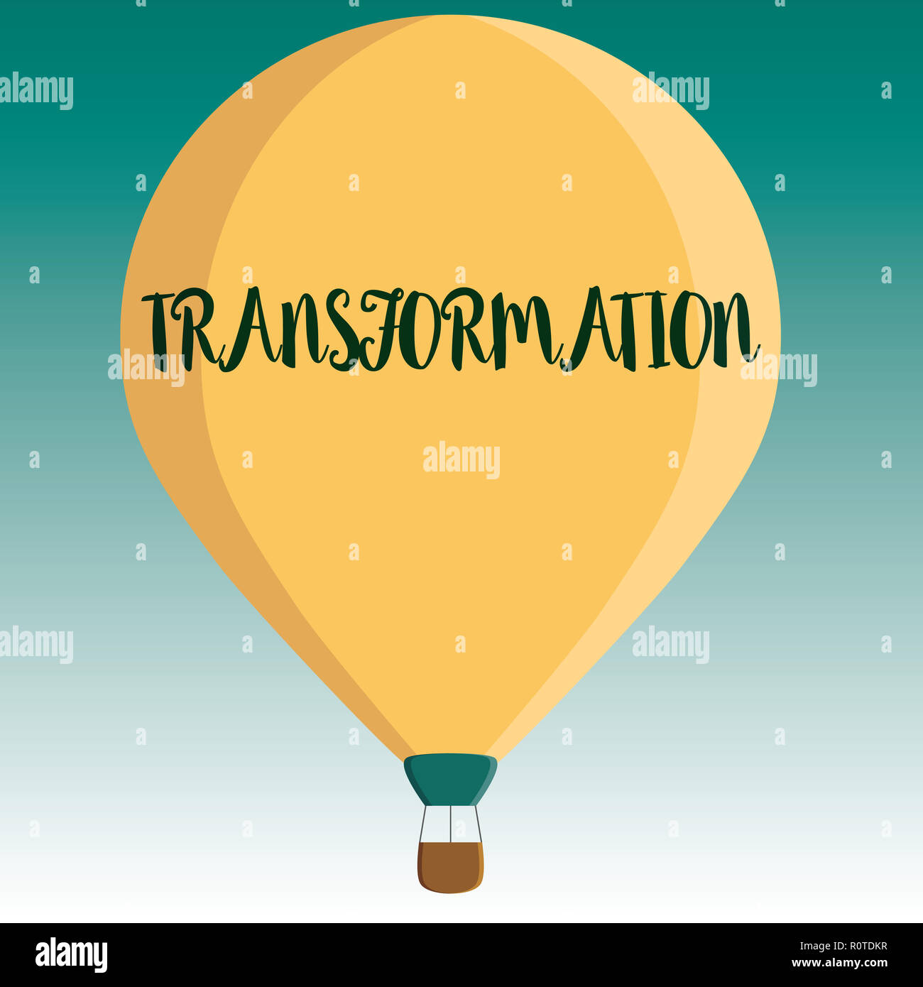 Handwriting text Transformation. Concept meaning A marked change in ...