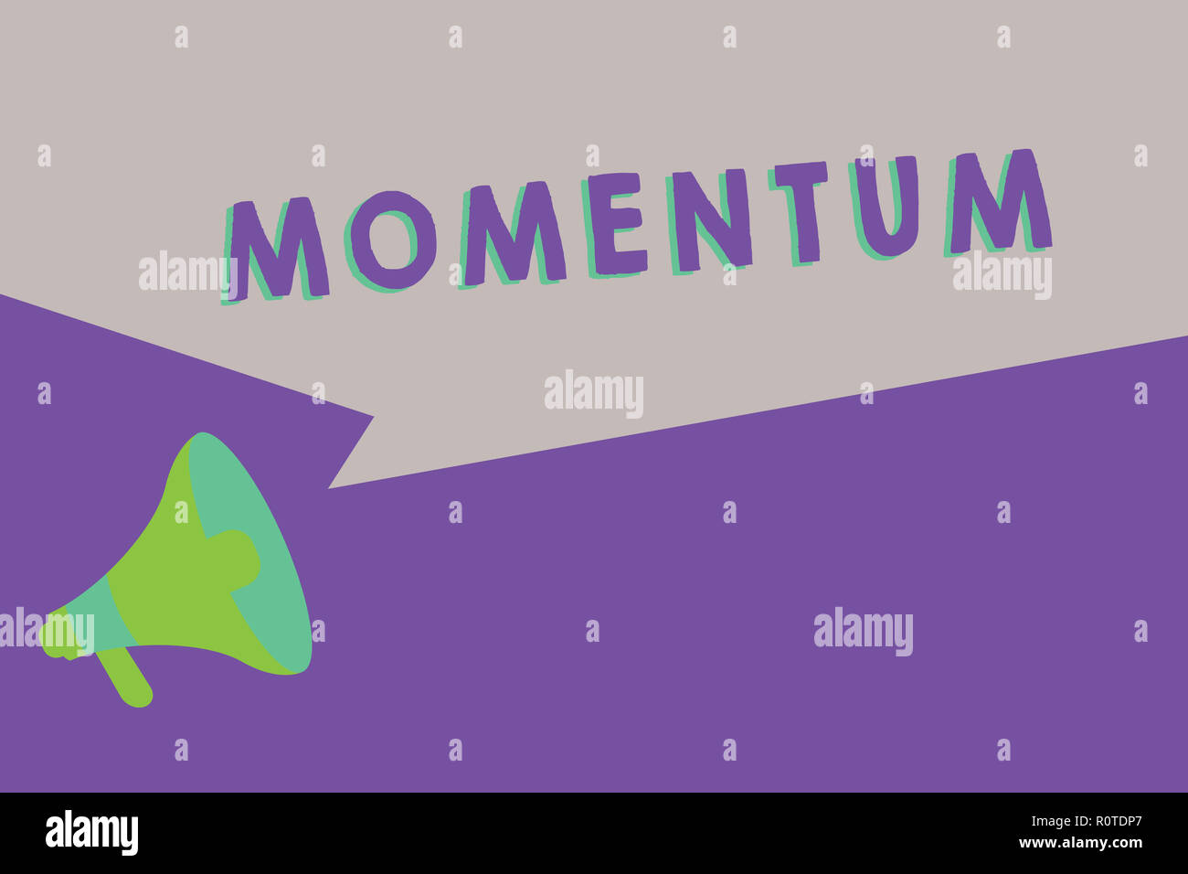 Text sign showing Momentum. Conceptual photo quantity of motion of ...