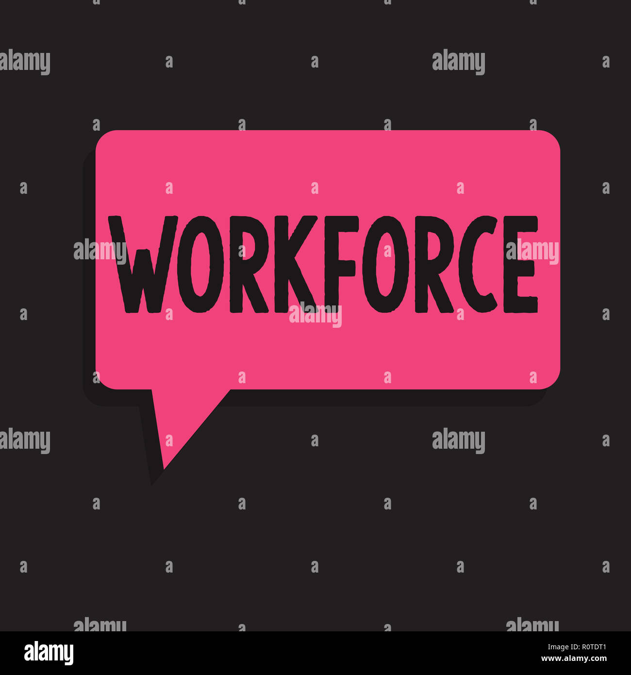 Writing note showing Workforce. Business photo showcasing Group of ...