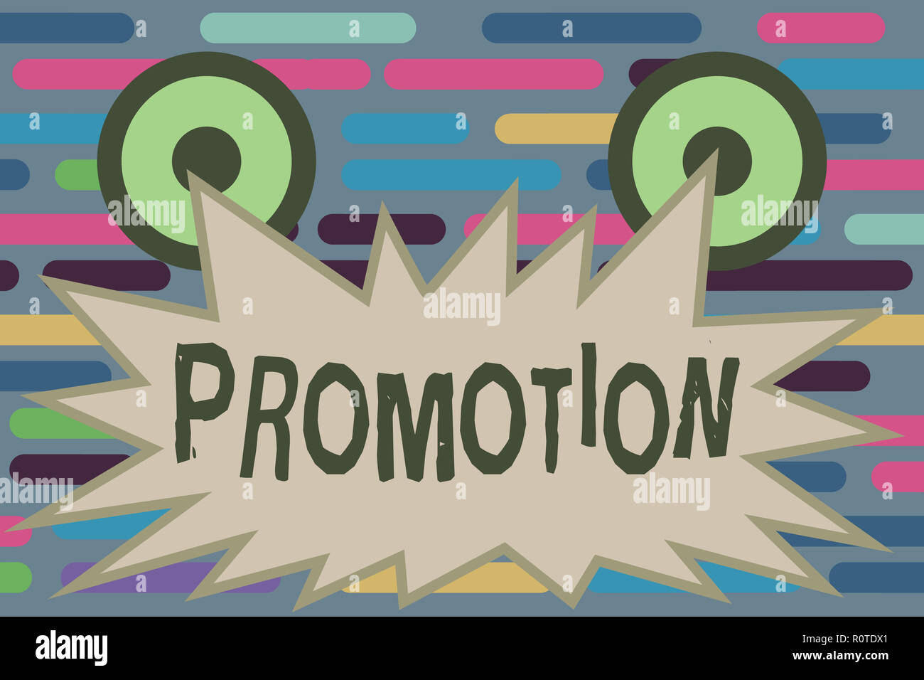 Text sign showing Promotion. Conceptual photo Activity supporting a ...