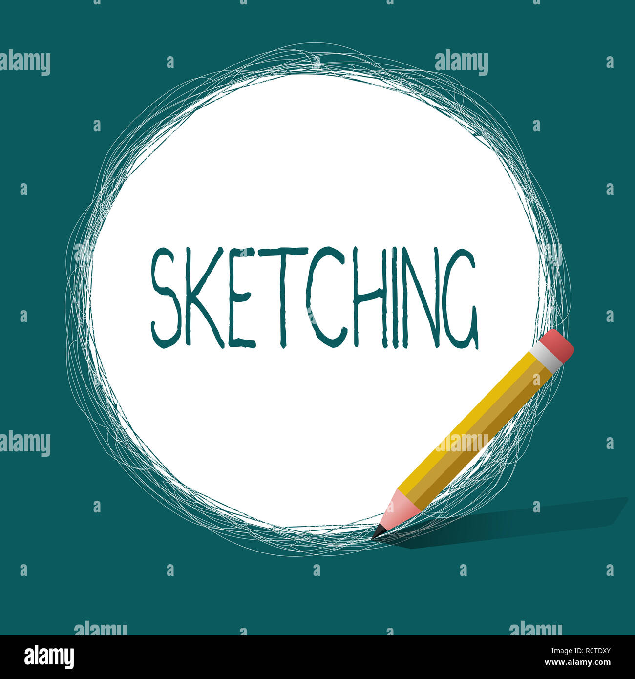 Conceptual hand writing showing Sketching. Business photo text Making a ...