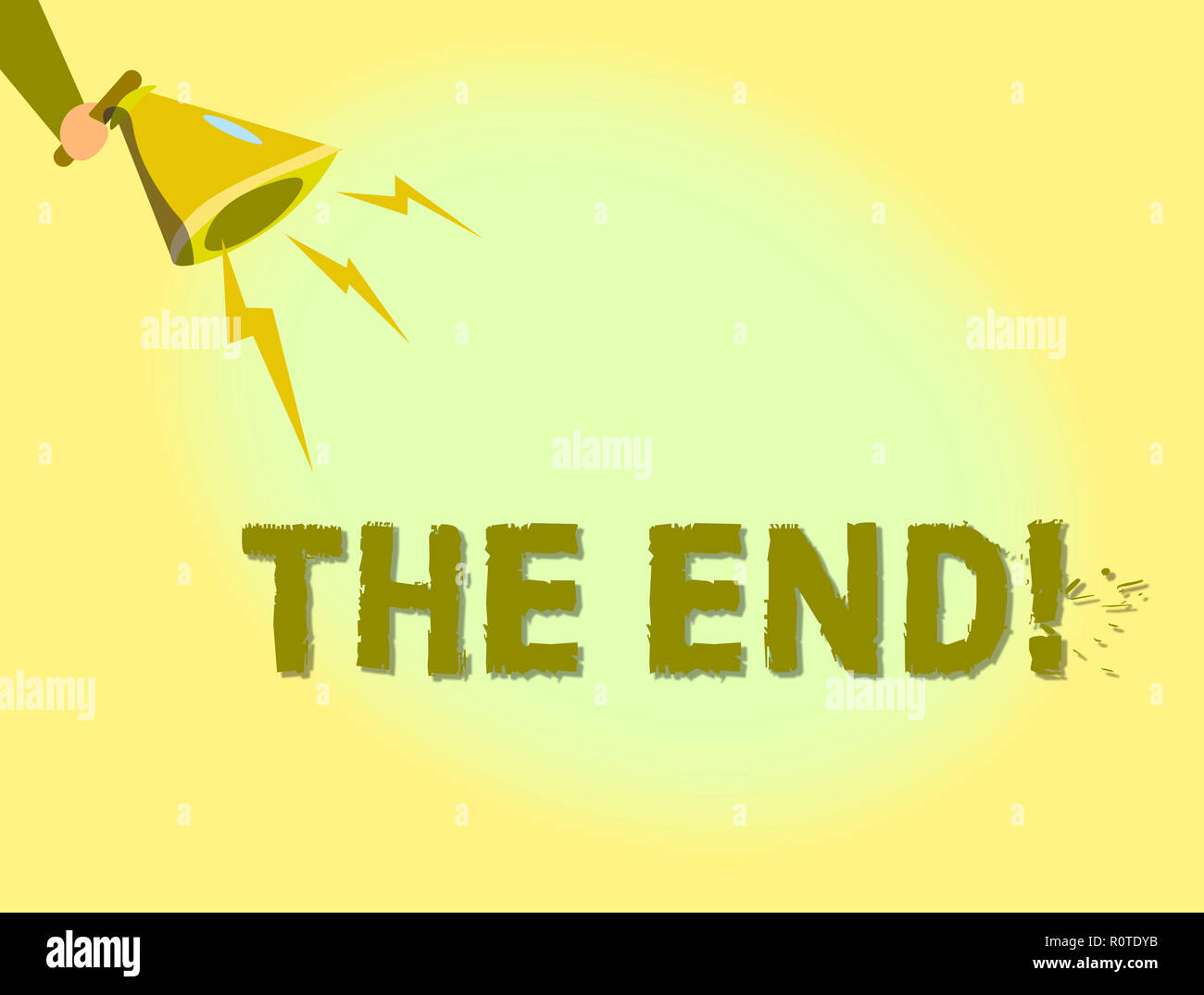 Text sign showing The End. Conceptual photo Final part of play ...