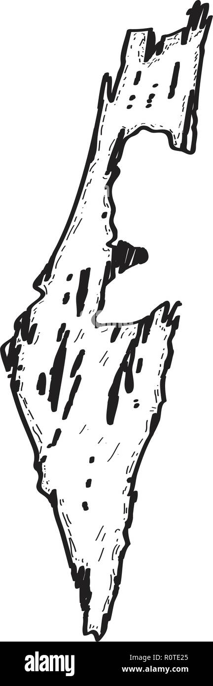 Sketch of a map of Israel Stock Vector Image & Art - Alamy