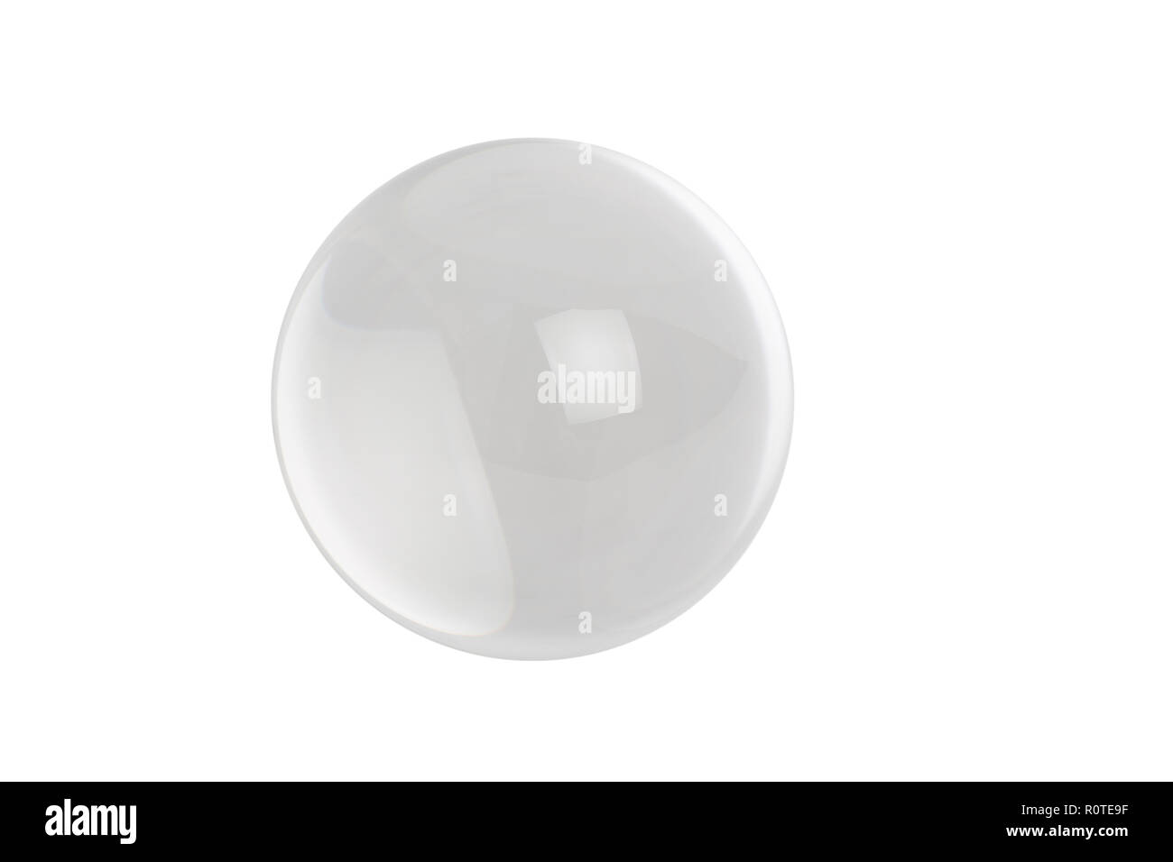 Transparent Crystal ball with white background , close up Stock Photo ...