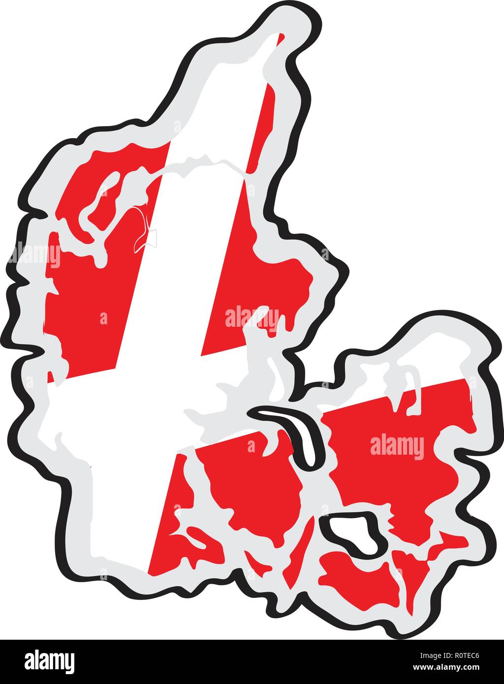 Denmark outline flag Stock Vector Images - Alamy