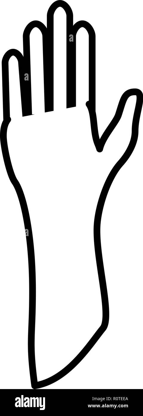 hand human avatar character vector illustration design Stock Vector ...