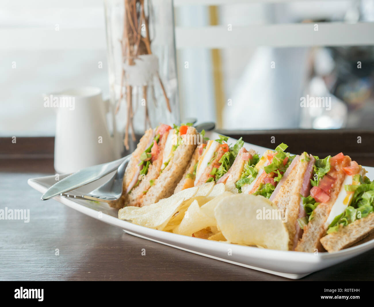 Sandwich platter triangle hi-res stock photography and images - Alamy