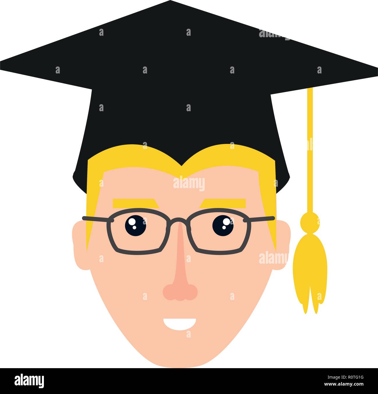 Happy young man graduating Stock Vector Images - Alamy