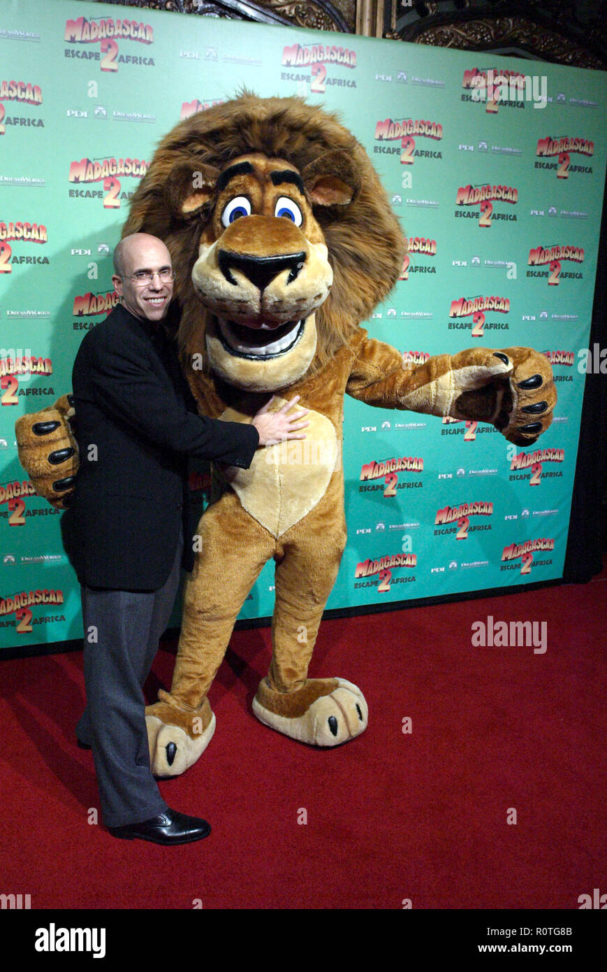 Jeffey Katzenberg and Alex the Lion The premiere of Madagascar: Escape ...