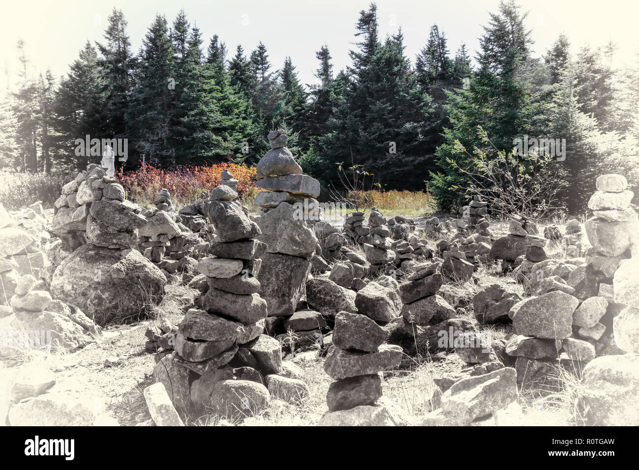 Fantastic Stone Statues at the Top of Saint Joseph Mont in Mont ...