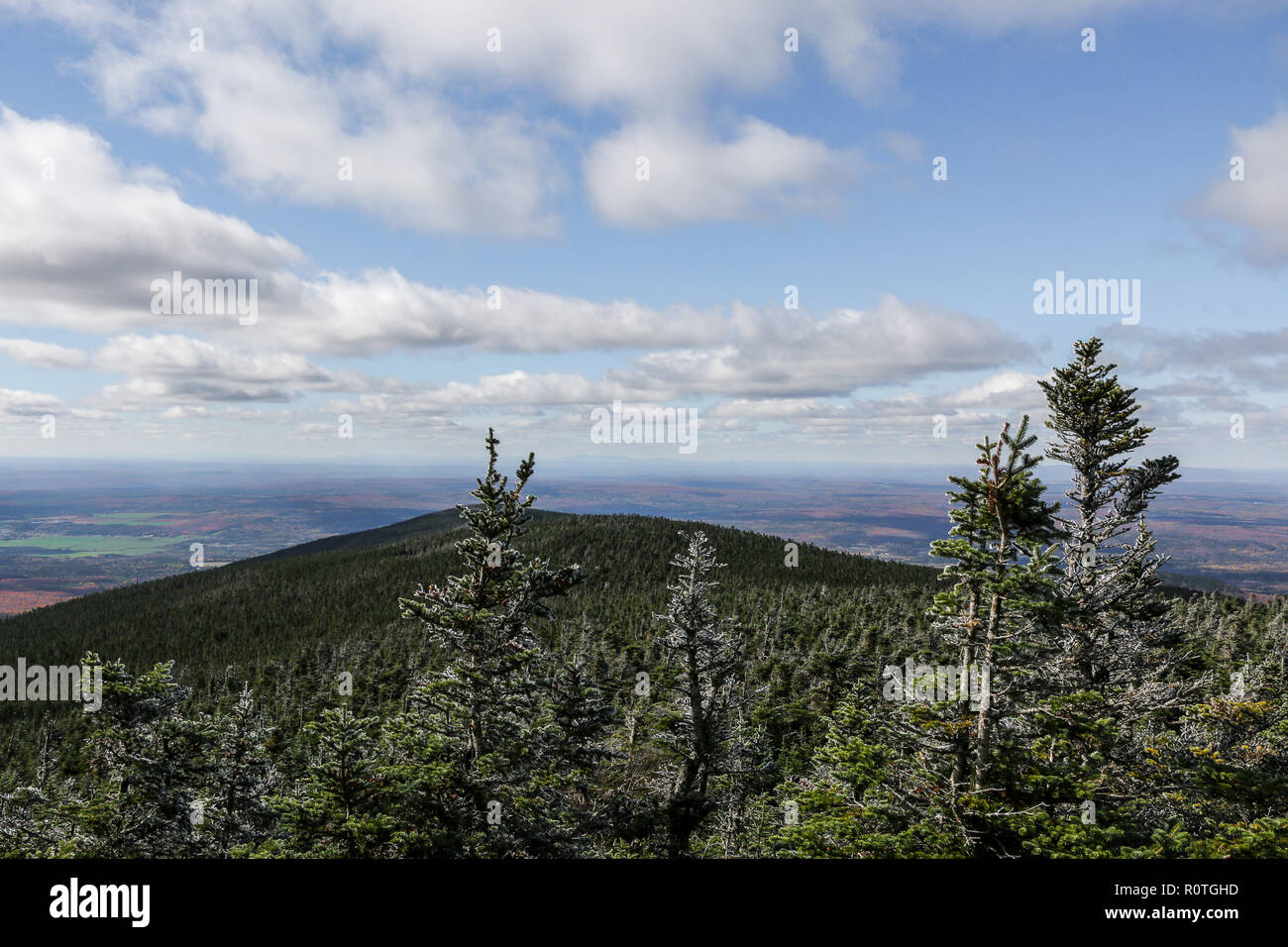 Beautiful Scenery of the Mountain in Mont Megantic - Quebec Stock Photo ...