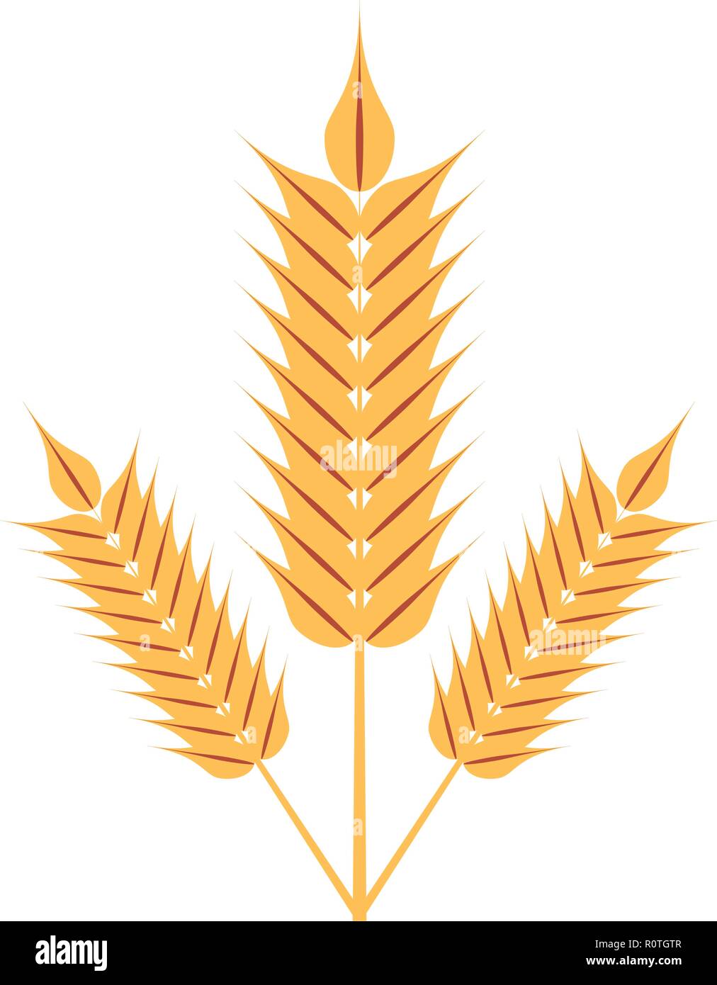 wheat spikes isolated icon vector illustration design Stock Vector ...