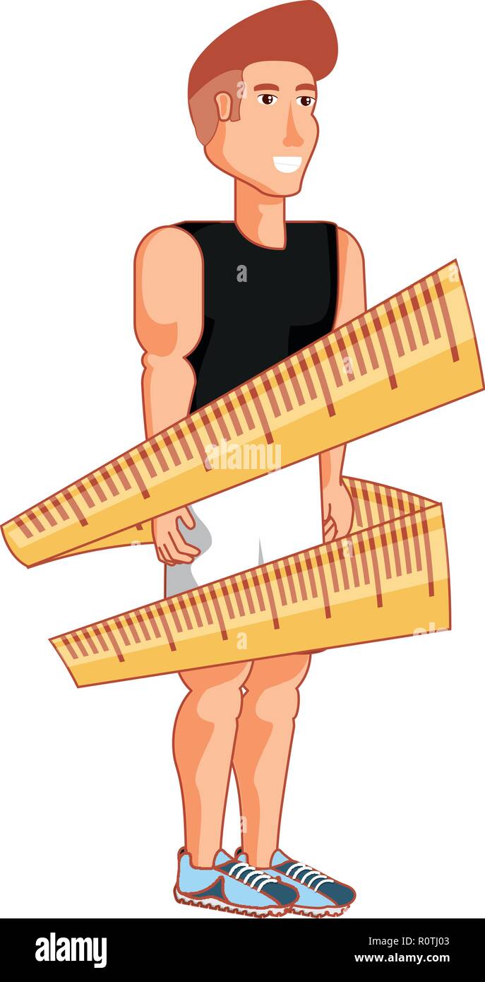 Muscles tape measure Stock Vector Images - Alamy