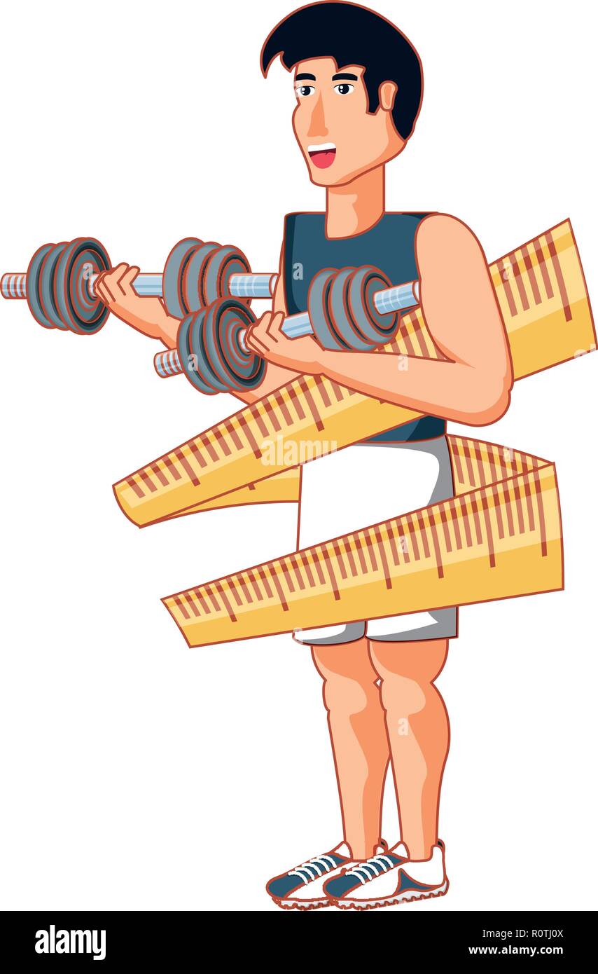 Muscles tape measure Stock Vector Images - Alamy