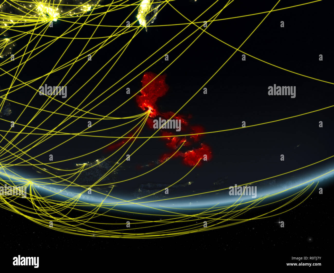Philippines communication network map hi-res stock photography and ...