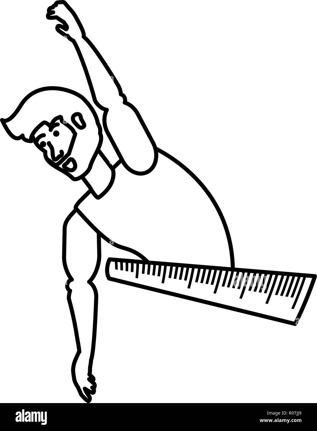 Tape measure cartoon Black and White Stock Photos & Images - Alamy