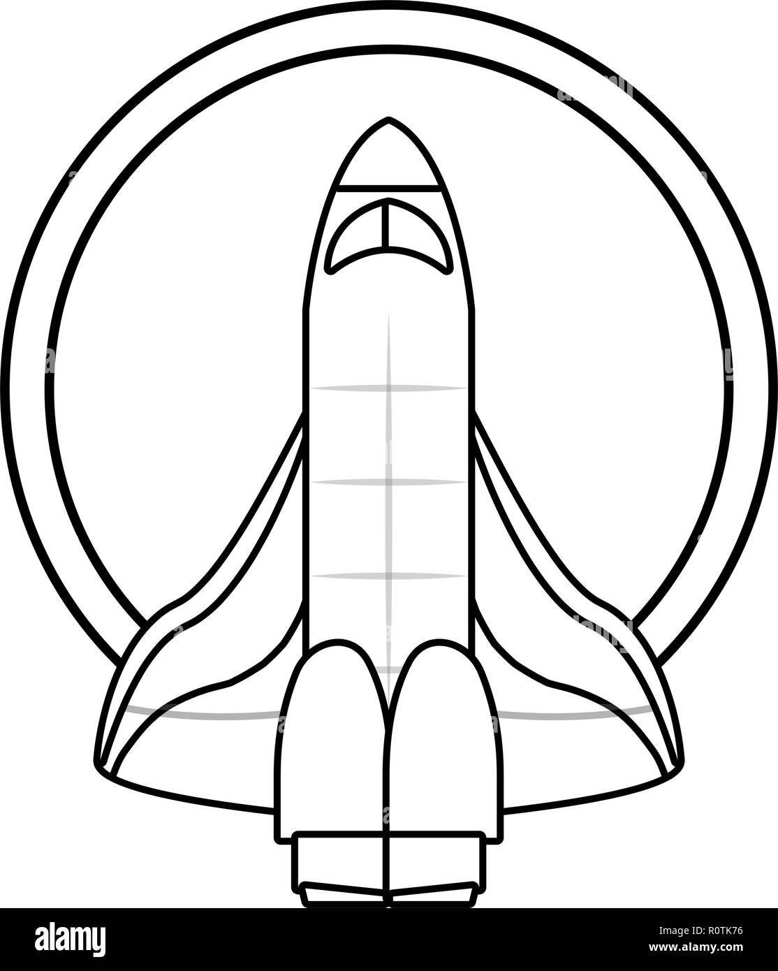 astronomy space rocket mission planet vector illustration Stock Vector ...