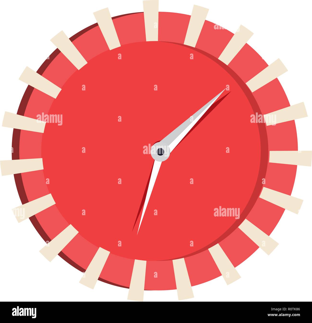 round clock accessory on white background vector illustration Stock ...