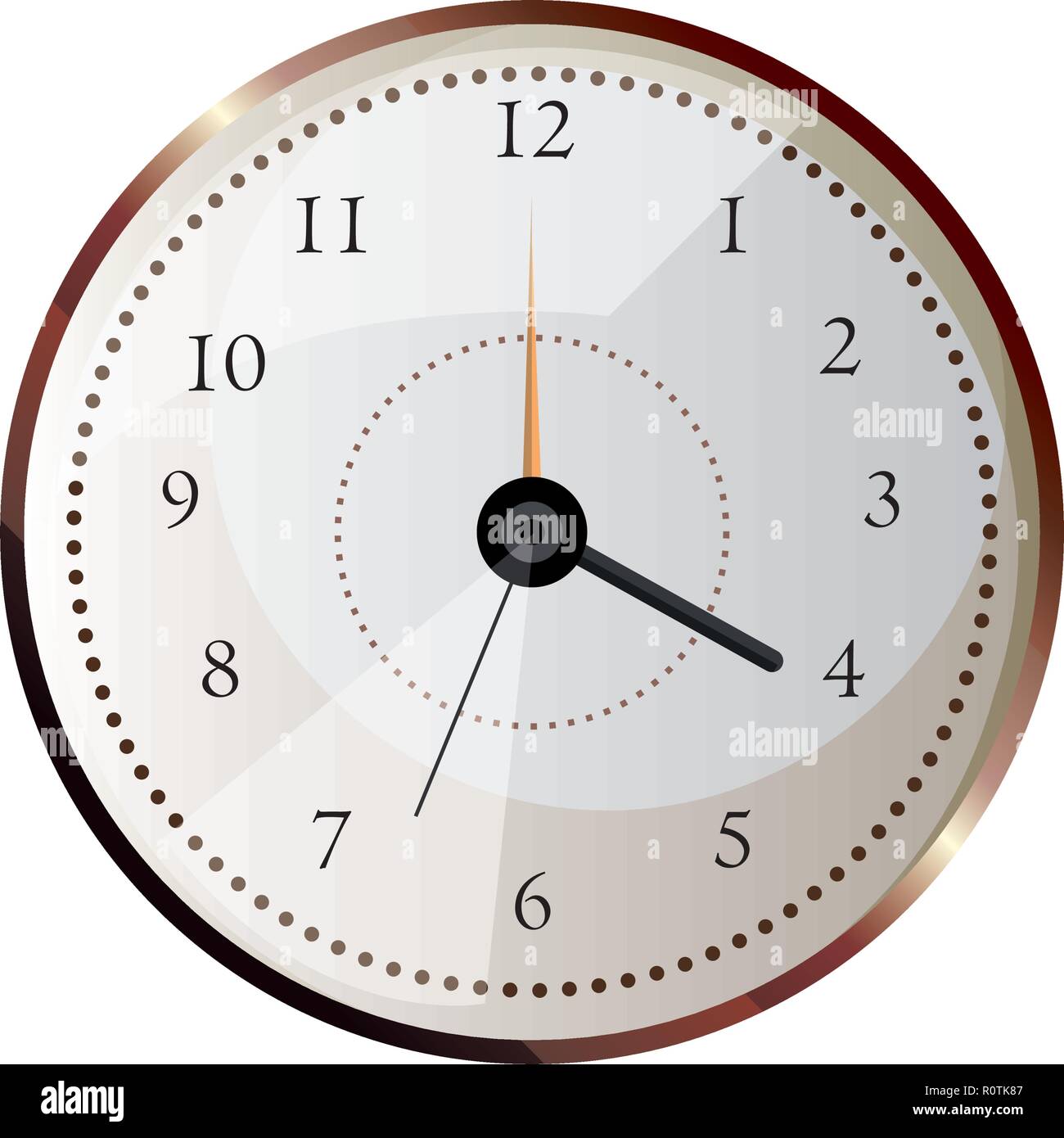 round clock accessory on white background vector illustration Stock ...