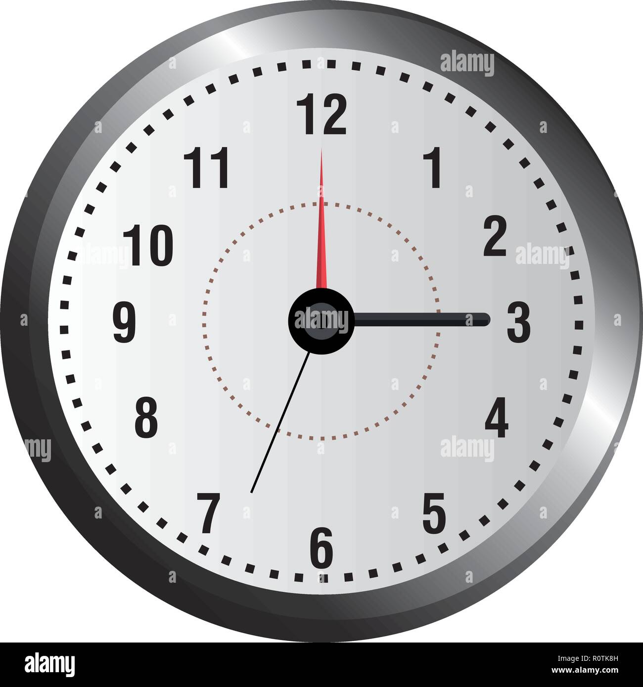 round clock accessory on white background vector illustration Stock ...