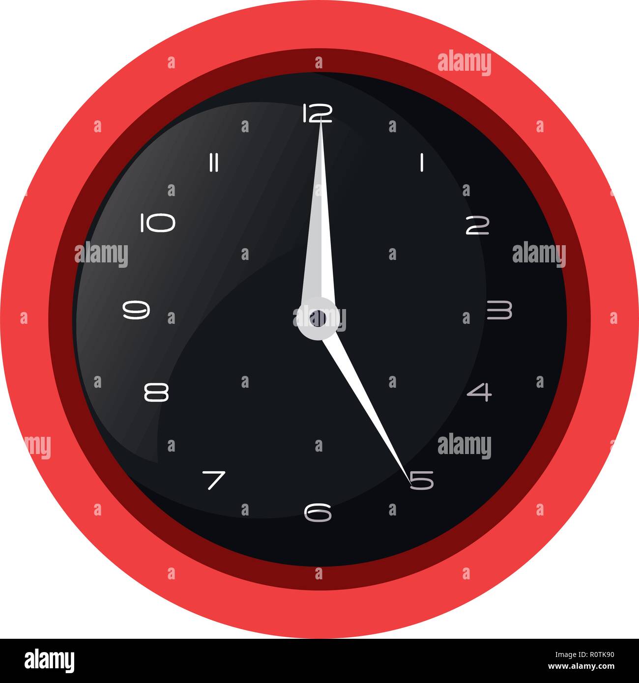 round clock accessory on white background vector illustration Stock ...